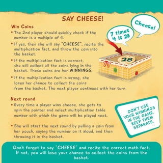 Multiplication tables Board Game - Say Cheese Cafe. 14 times more math ...