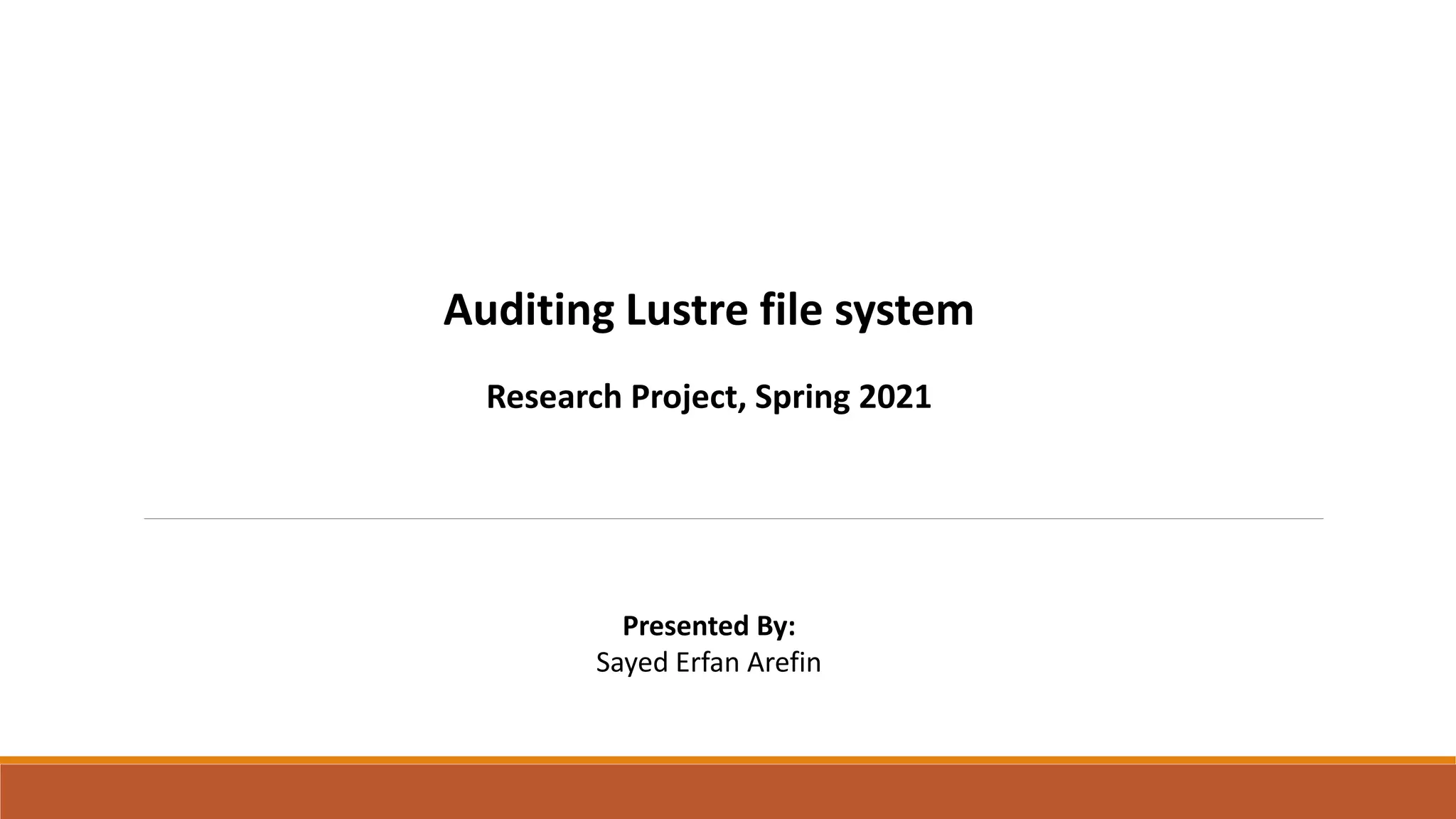 Auditing Lustre file system | PPTX | Operating Systems | Computer Software and Applications