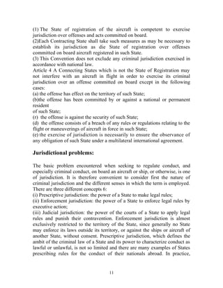 Assignment On: Tokyo Convention: Offences, Jurisdiction (Include cases ...