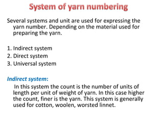 Yarn Count | PPT