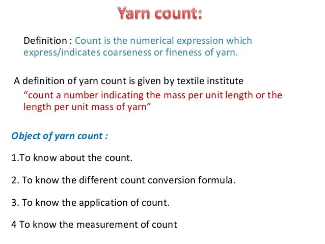 Yarn Count