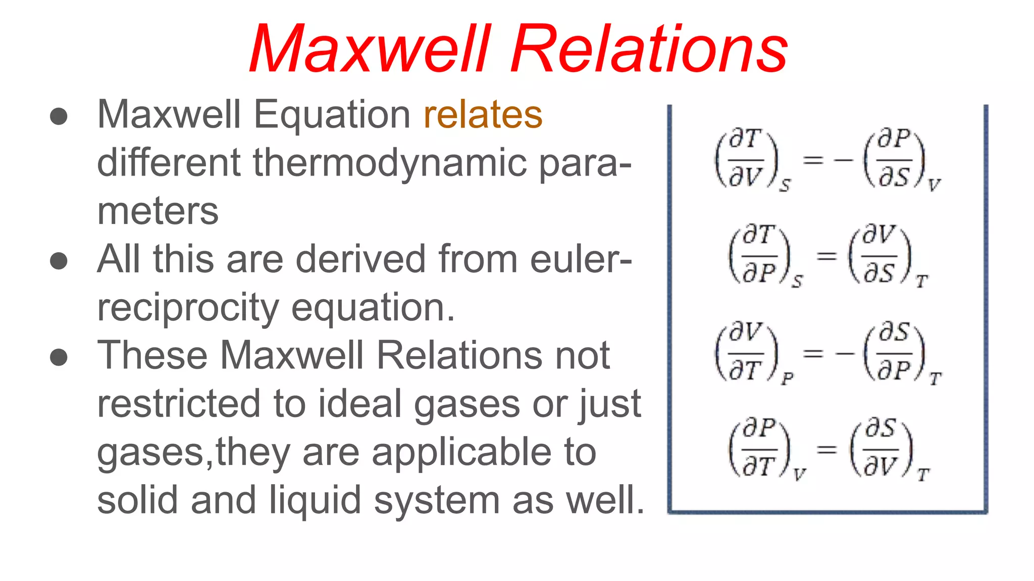 Thermodynamic msc 1.State function,exact differential,Maxwell Equation ...