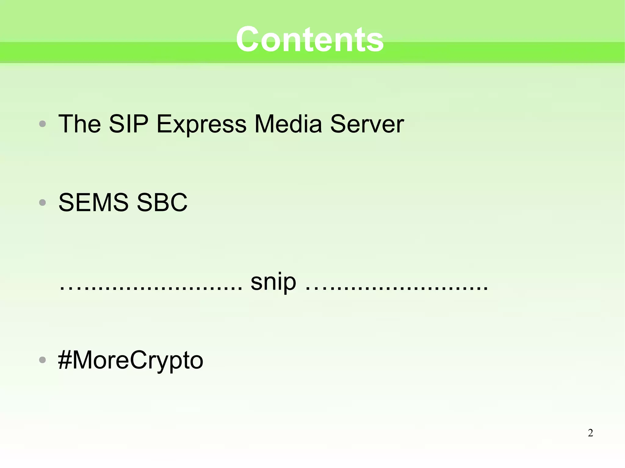 SIP Express Media Server SBC application as powerful SBC and SIP toolbox | PDF