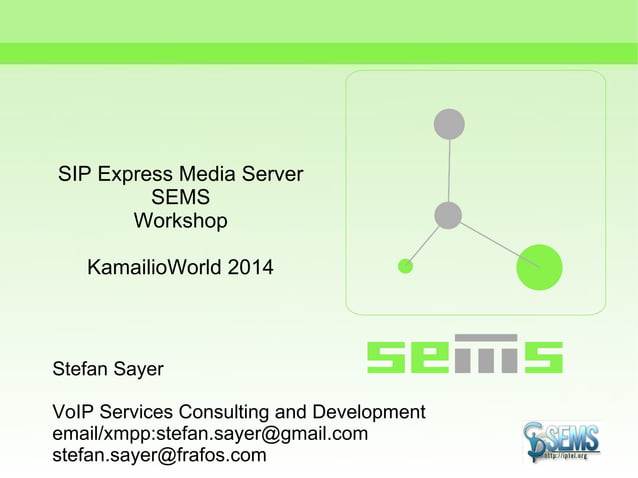 Getting started with SIP Express Media Server SIP app server and SBC - workshop | PDF ...