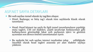 ASP.NET C# - Sayfa Detayları | PPTX