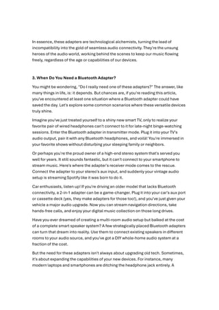 Say Goodbye to Wires: The Ultimate Guide to Using a Bluetooth Adapter ...