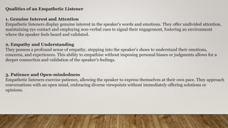 What Is a Empathetic Listener....Say-hey | PPTX