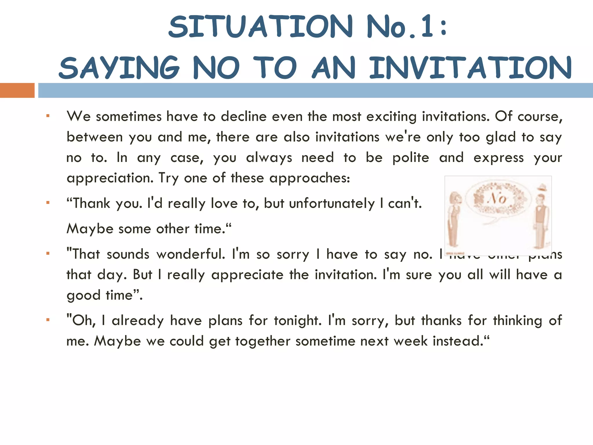 SAYING NO | PPT