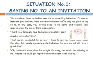 SAYING NO | PPT