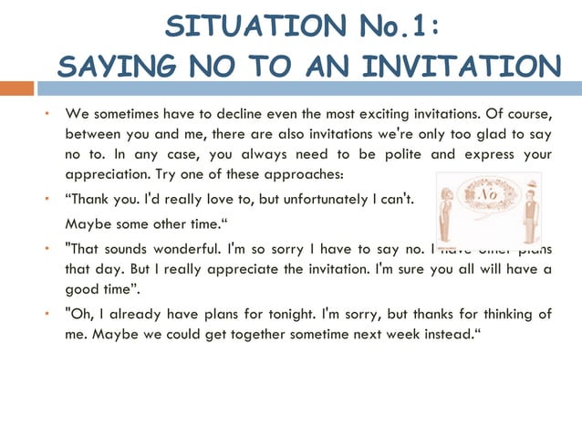 SAYING NO | PPT