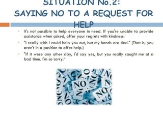 SAYING NO | PPT