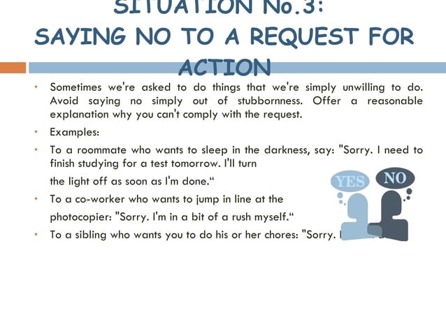 SAYING NO | PPT