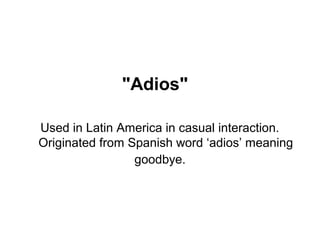 Saying "Goodbye" in English | PPT