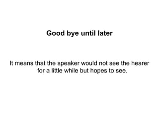 Saying "Goodbye" in English | PPT