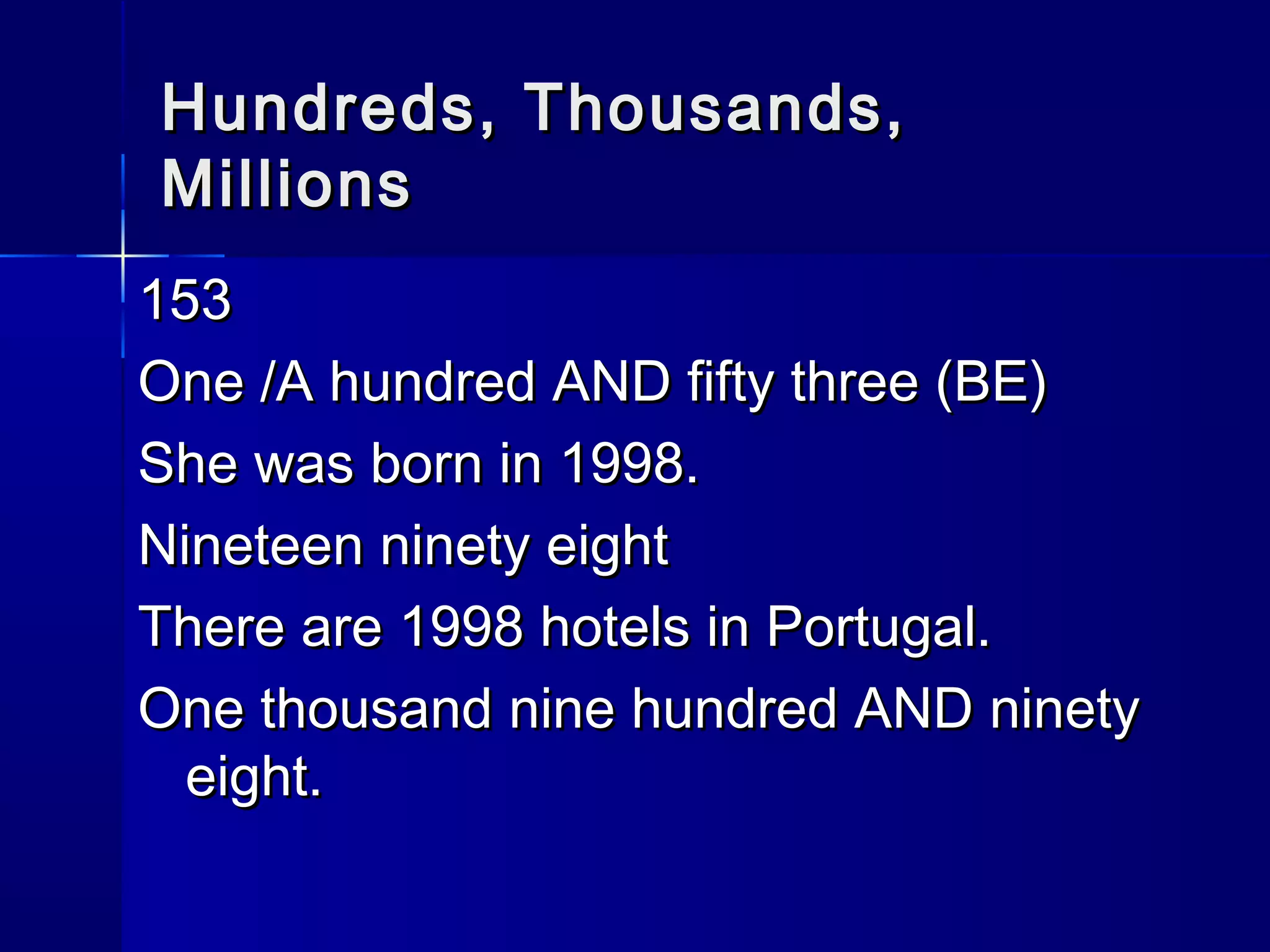 Saying numbers | PPT