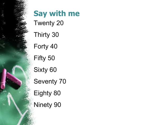 Saying numbers 3 | PPT