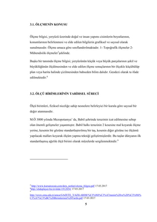 Ölçme Bilgisi ve Tarihi, Mahalli Ölçü Birimleri | PDF