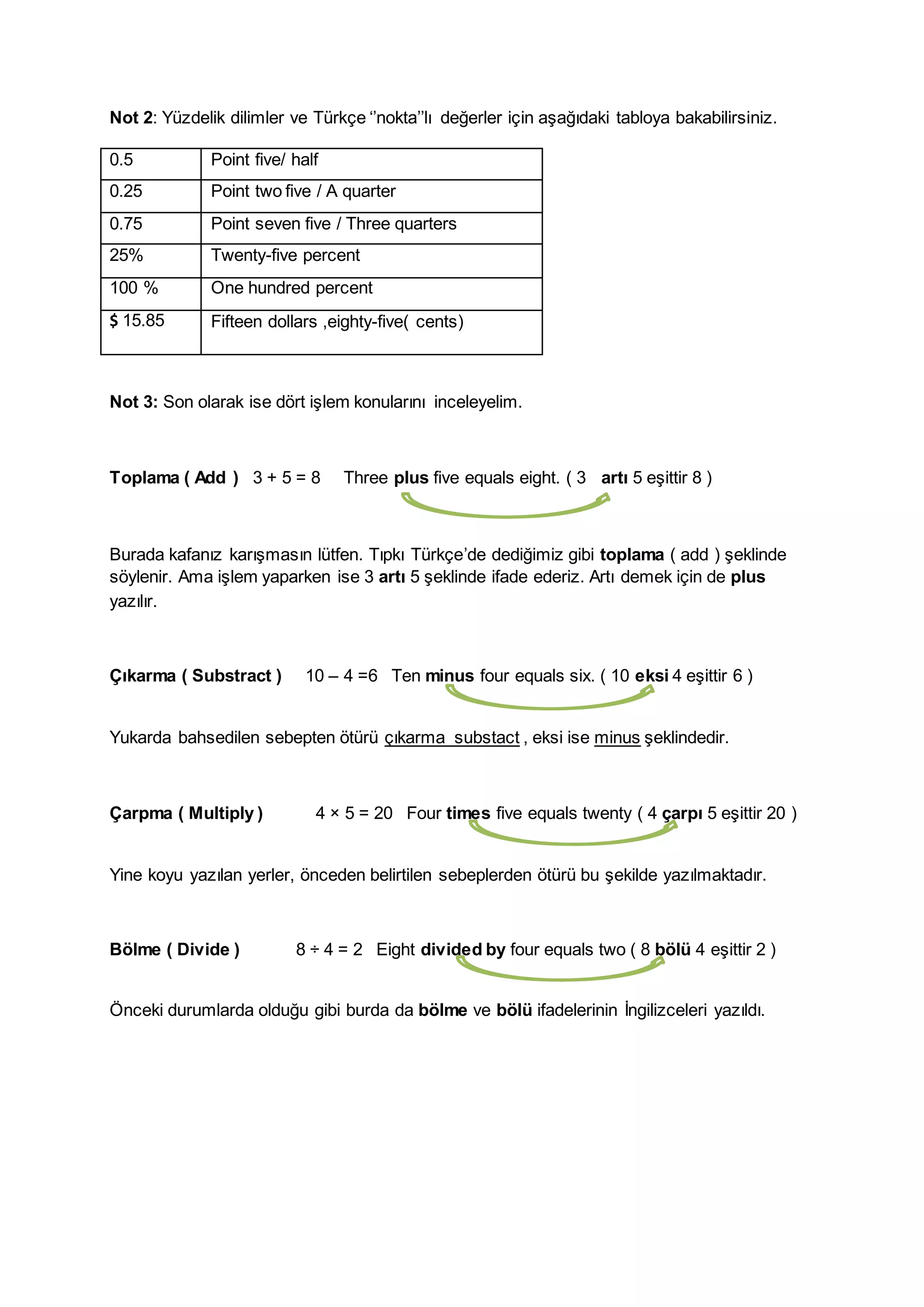 Number ( Sayılar ) | PDF