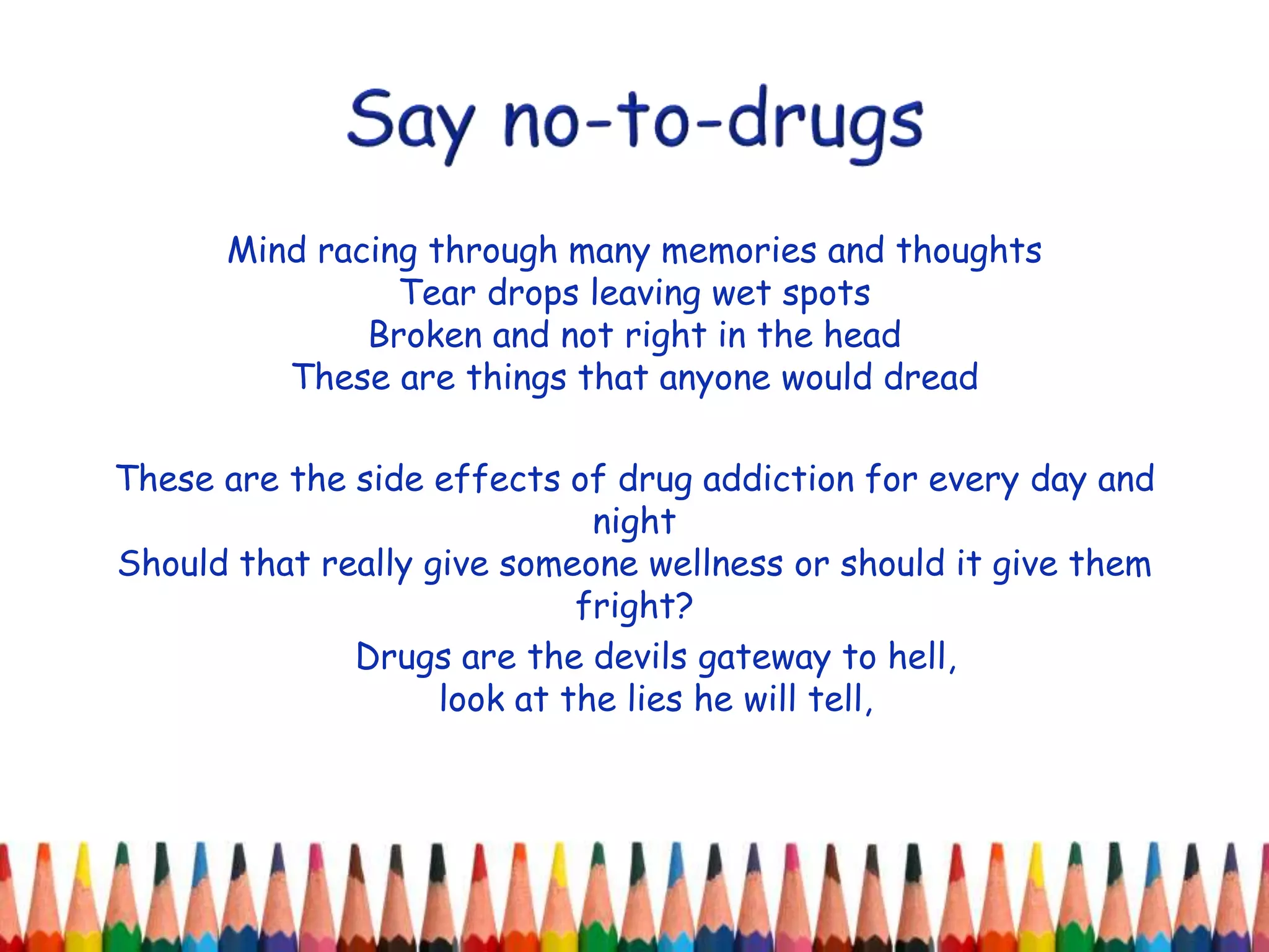 Say no to-drugs Poem | PPTX