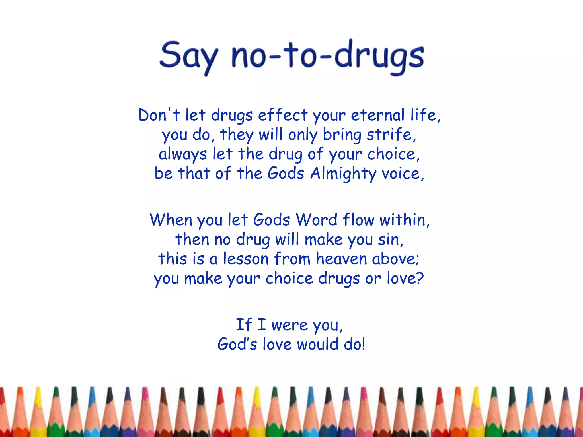 Say no to-drugs Poem | PPTX