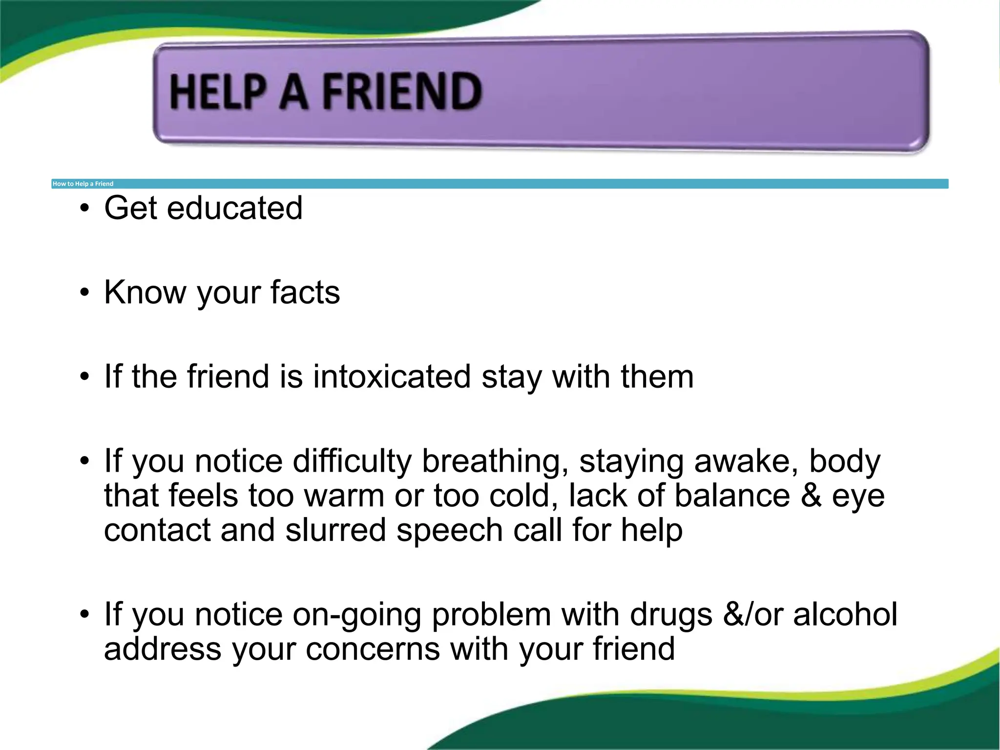 SAY NO TO DRUGS: A presentation that addresses the importance of being ...