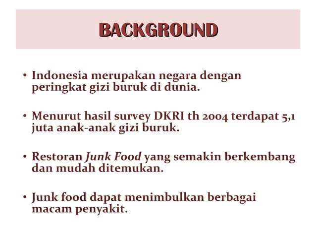 Say no to junk food! | PPT