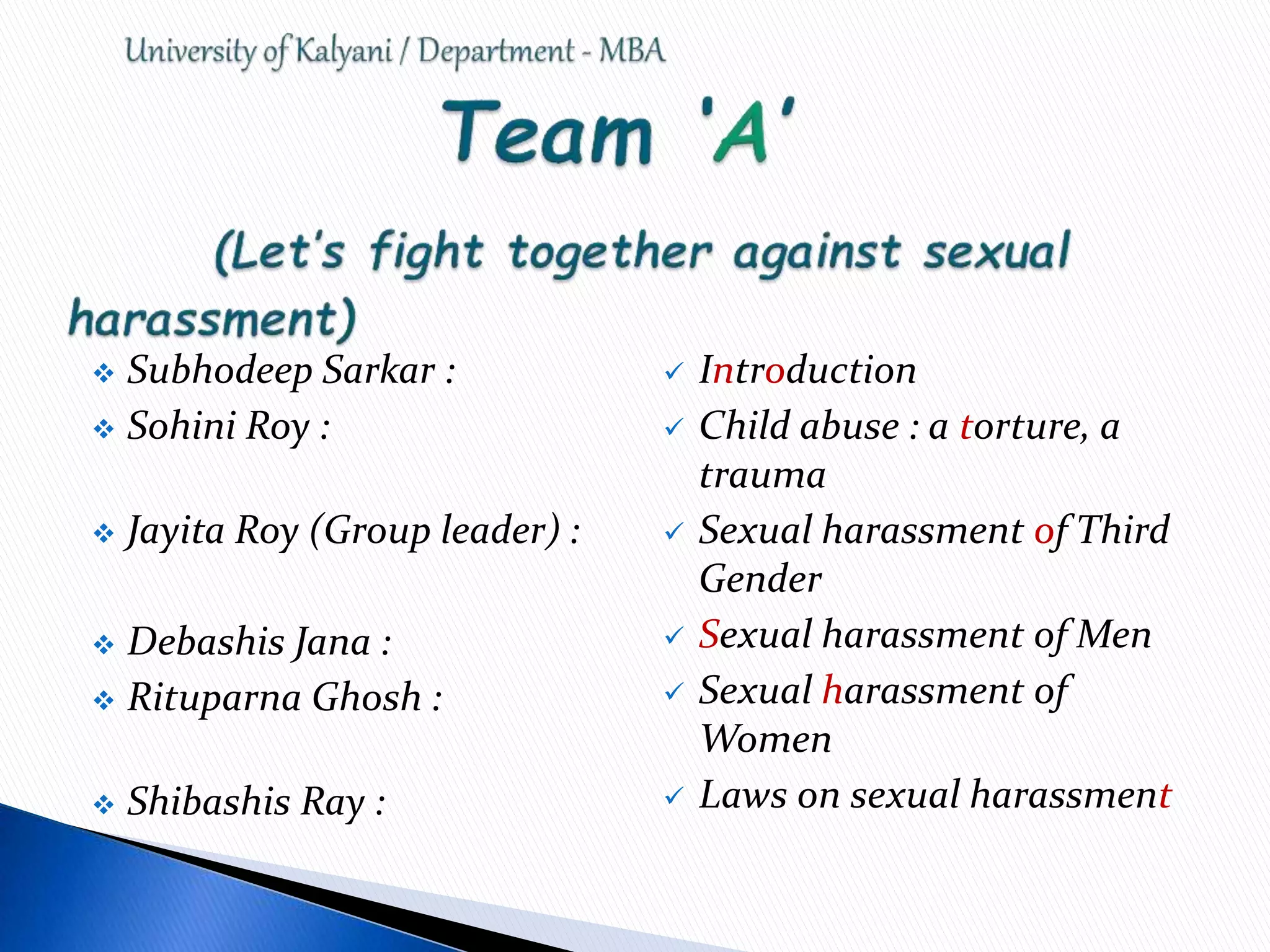 Say NO to sexual harassment | PPSX
