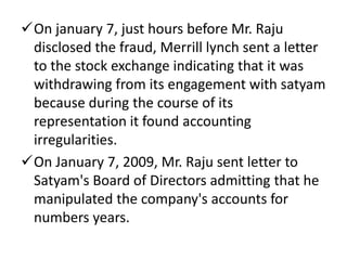 Satyam scam | PPTX
