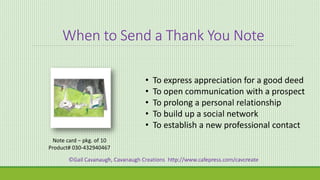 Say thank you - How to Write a Thank You Note | PPT