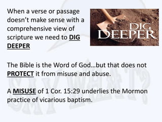 Say What part 3 (Baptism for the Dead) | PPT