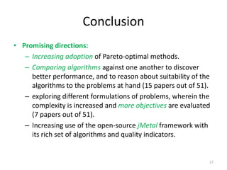 Pareto-Optimal Search-Based Software Engineering (POSBSE): A Literature Survey | PPTX