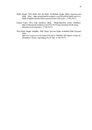 Dato' Sayyid Alwi bin Syeikh Tahir al-Haddad | DOCX