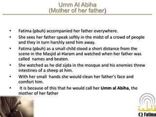 Sayyida_Fatima_AS Daughter of Prophet Muhammad SAW | PPT