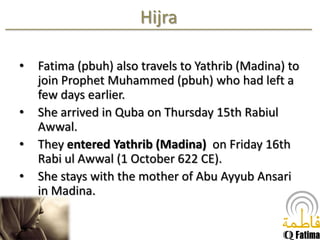 Sayyida_Fatima_AS Daughter of Prophet Muhammad SAW | PPT