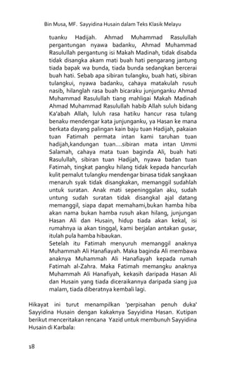 Sayyidina Husain dalam Teks Klasik Melayu | PDF