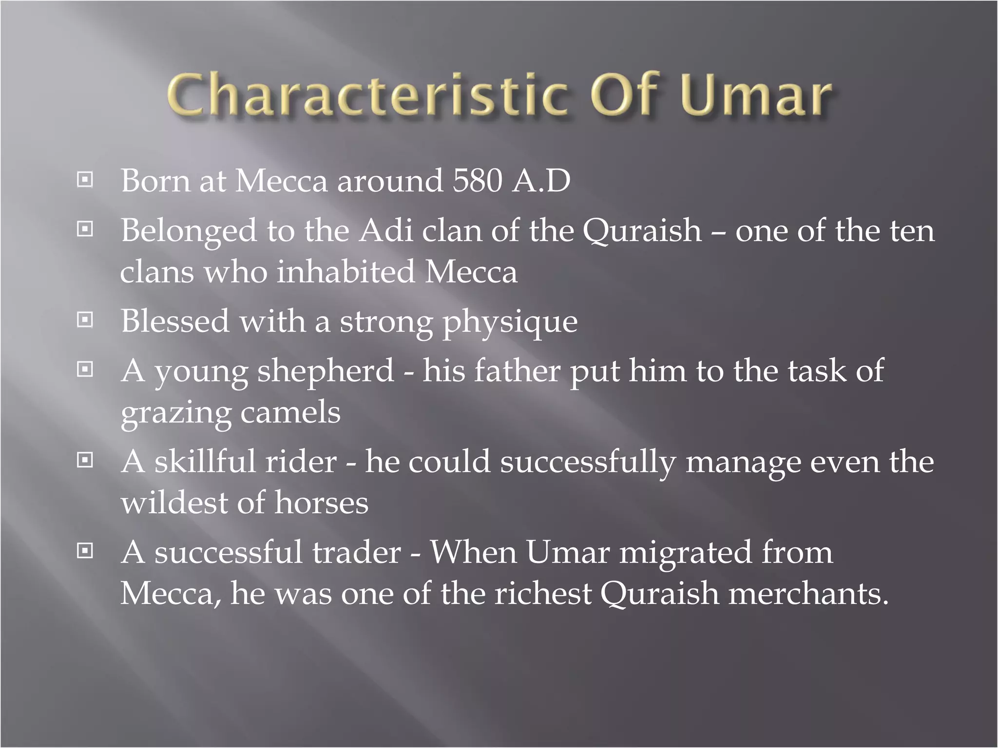 Sayyidina 'Umar ibn Khattab | PPT