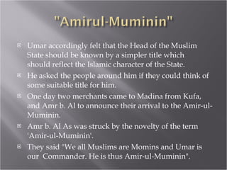 Sayyidina 'Umar ibn Khattab | PPT