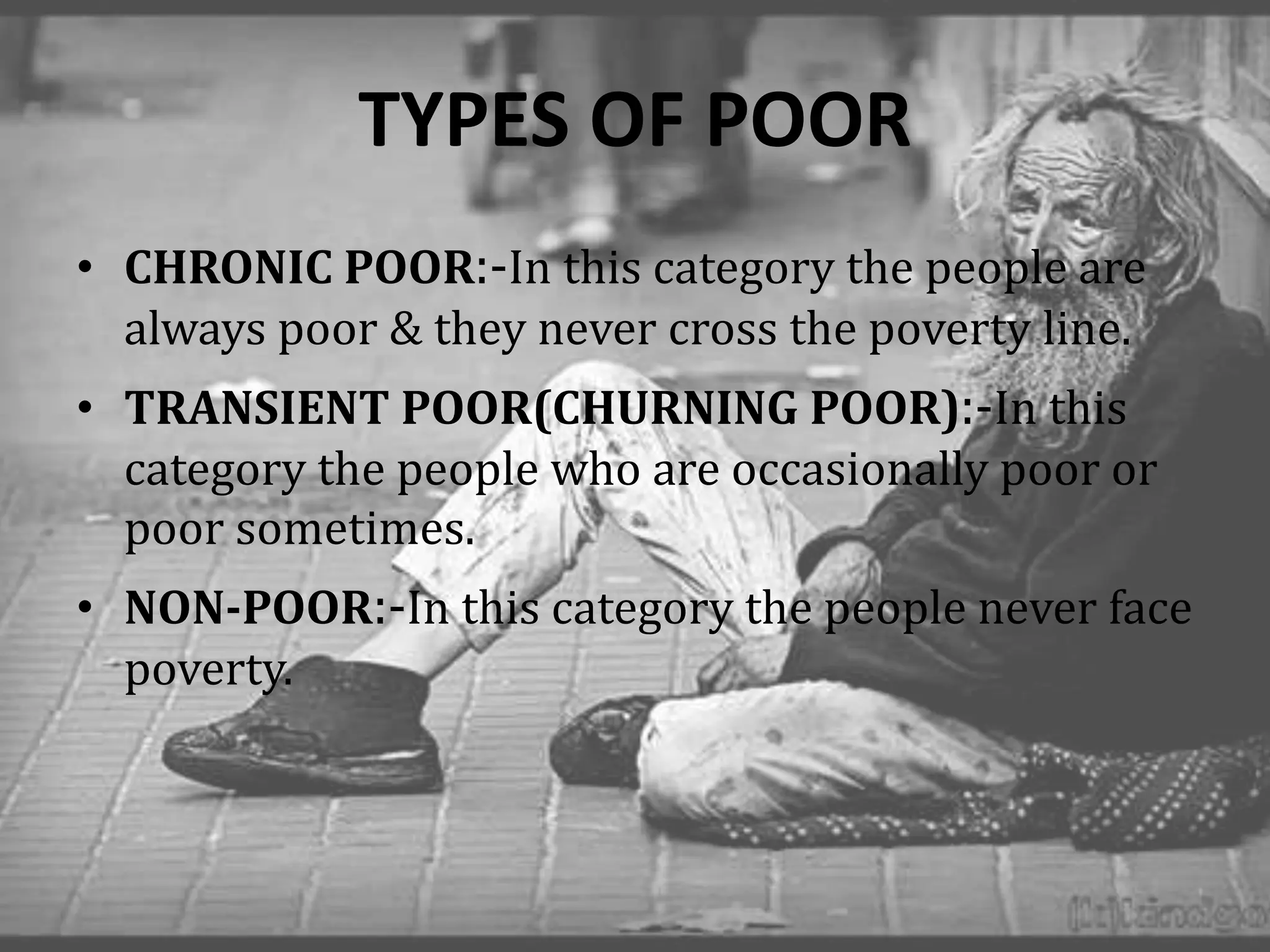 POVERTY IN INDIA AND ITS TYPES AND MEASURES | PPTX