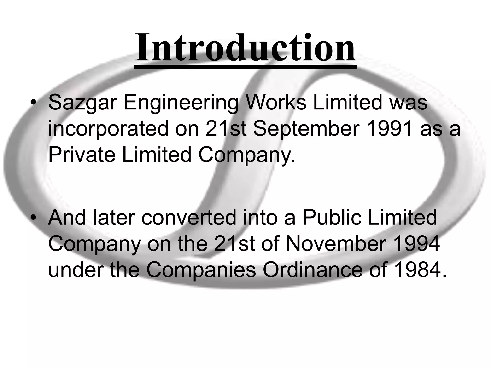 Sazgaar engineering | PPTX
