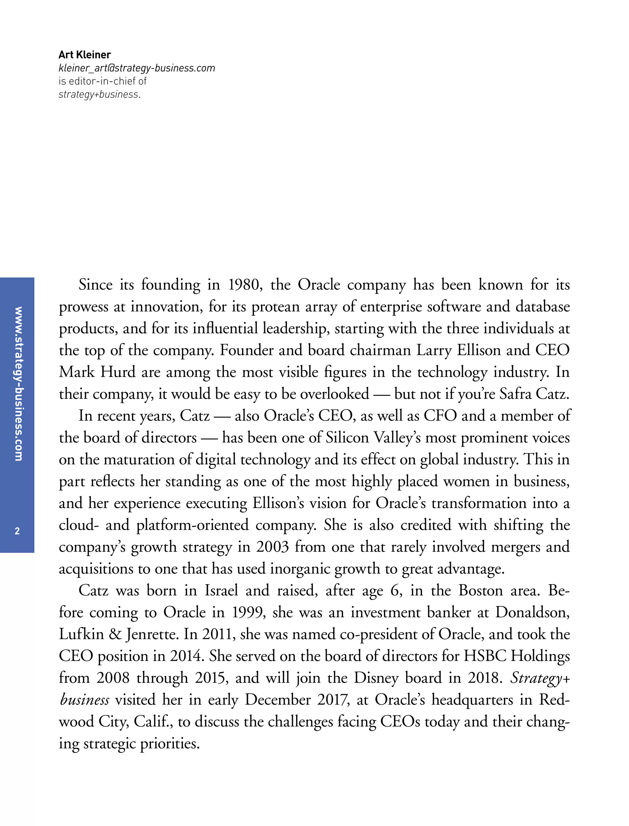 At Oracle, Great Technology Is Not Enough | PDF