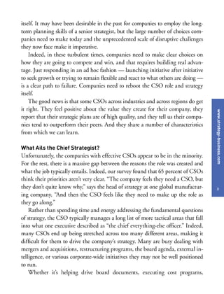 Memo to the CEO: Is Your Chief Strategy Officer Set Up for Success? | PDF