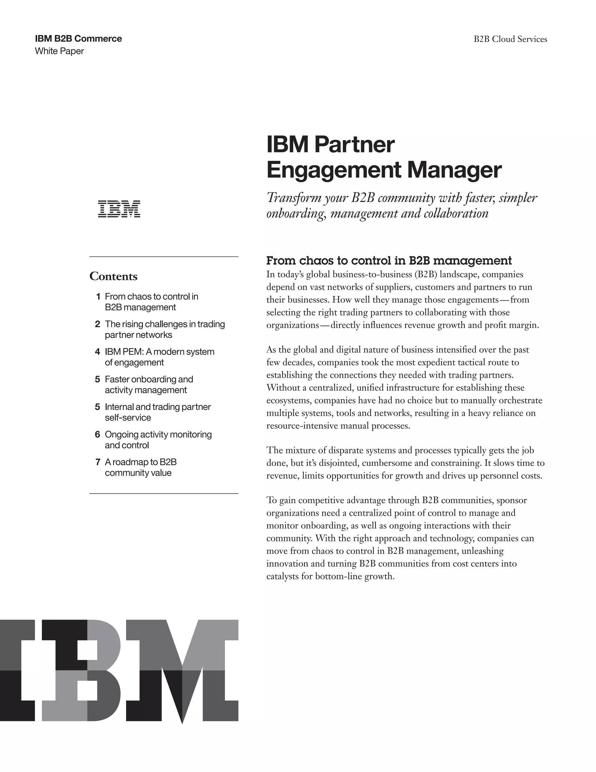 IBM Partner Engagement Manager | PDF