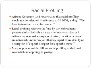 SB 1070 vs. Genocide | PPT | Political Issues & policy | Politics