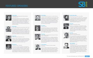 Sustainable Brands '10 Brochure | PDF