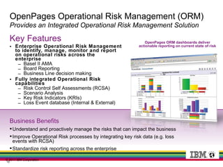 Effektiv riskhantering - teori vs praktik - IBM Smarter Business 2011 | PPT