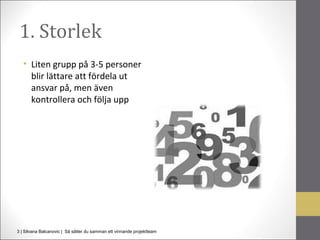 Så sätter du samman ett vinnande projektteam | PPT