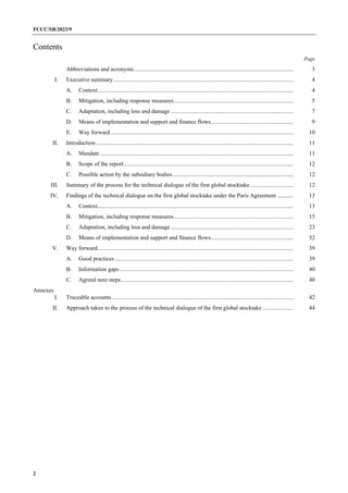 UNFCCC: Draft Synthesis Report- 1st Global Stocktake Paris Agreement | PDF
