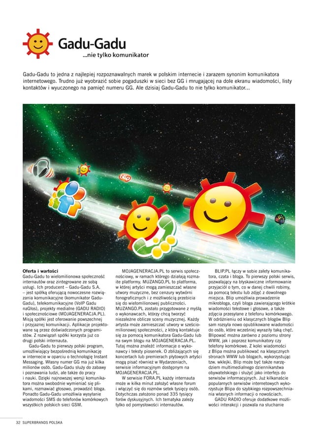 Case study marki Gadu-Gadu z Albumu Superbrands Polska 2008 | PDF