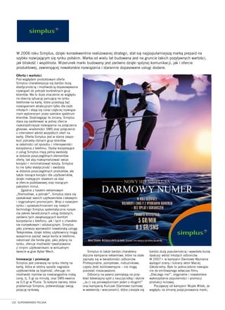 Case study marki Simplus z Albumu Superbrands Polska 2008 | PDF