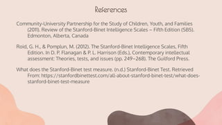 Stanford-Binet Intelligence Scale Presentation | PDF